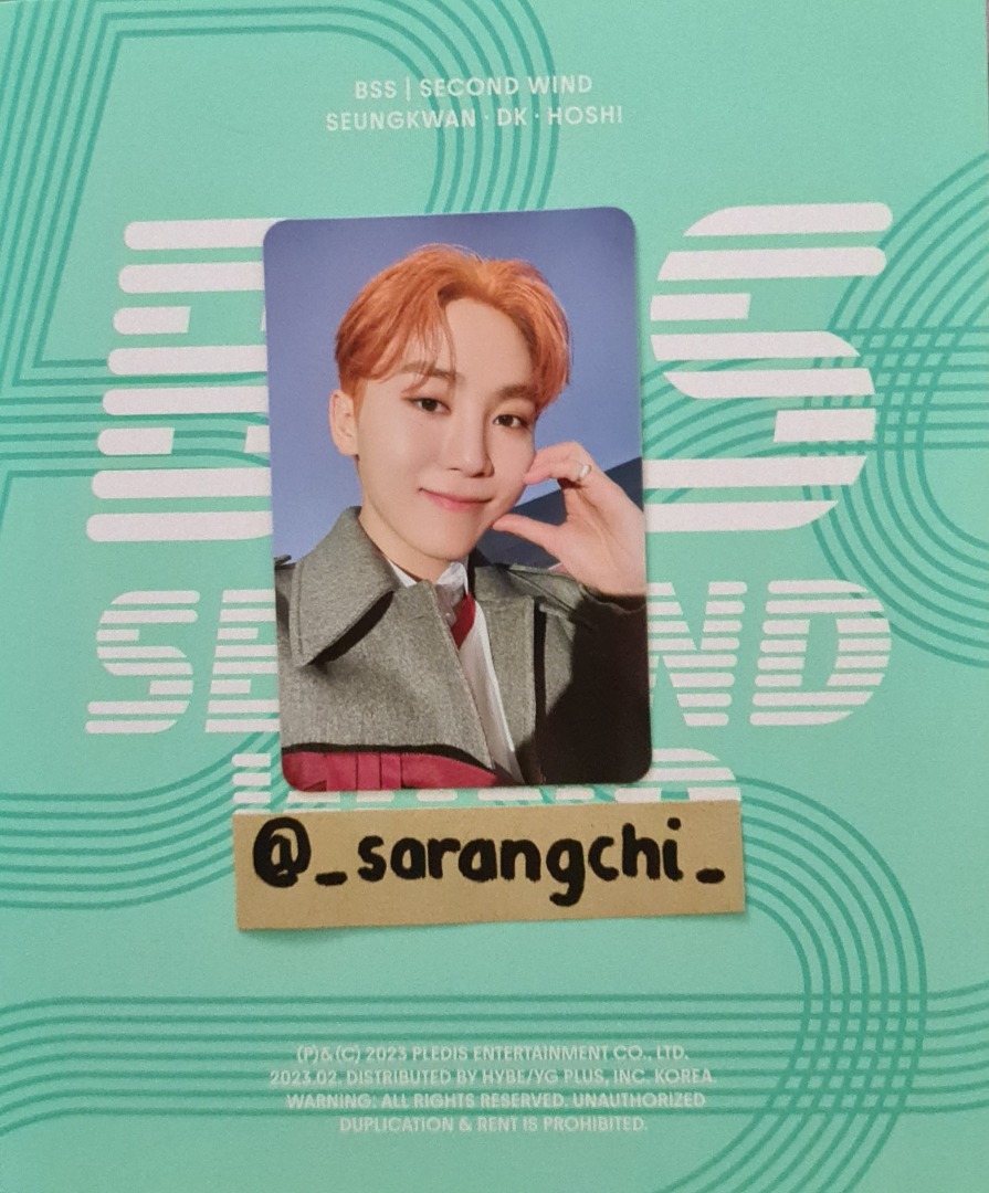 BSS 1st Album 'Second Wind' - Seungkwan (PC, Card and Habit Tracker ...