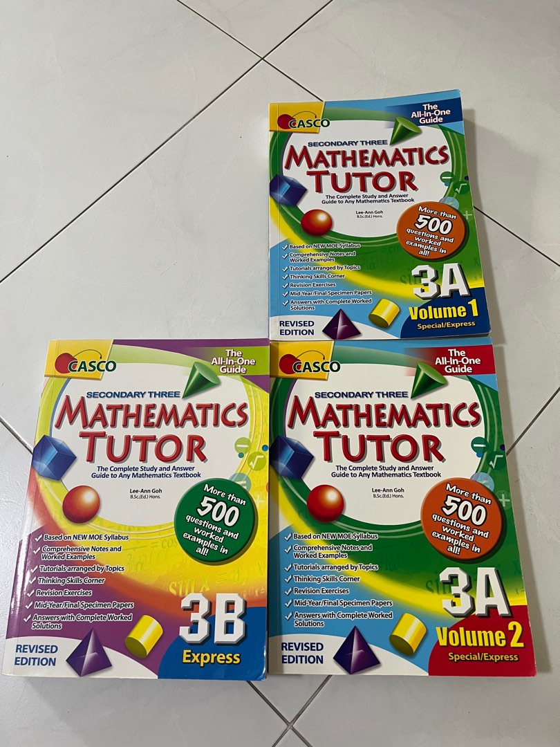 Casco Mathematic Tutor 3A Volume 1&2 & 3B, Hobbies & Toys, Books ...