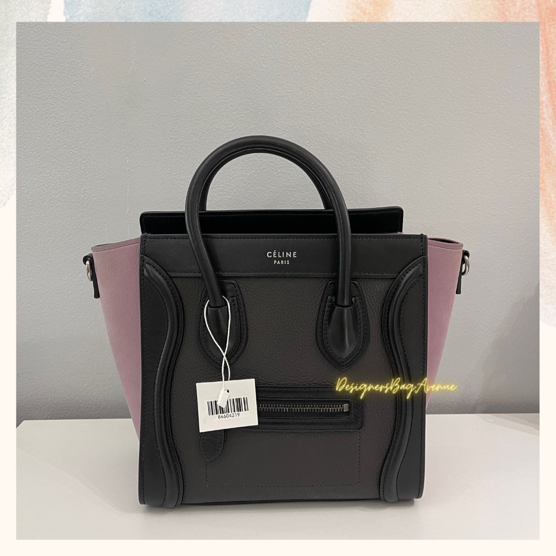 Celine Nano Luggage Tricolor Drummed Calfskin & Suede, Luxury, Bags & Wallets on Carousell