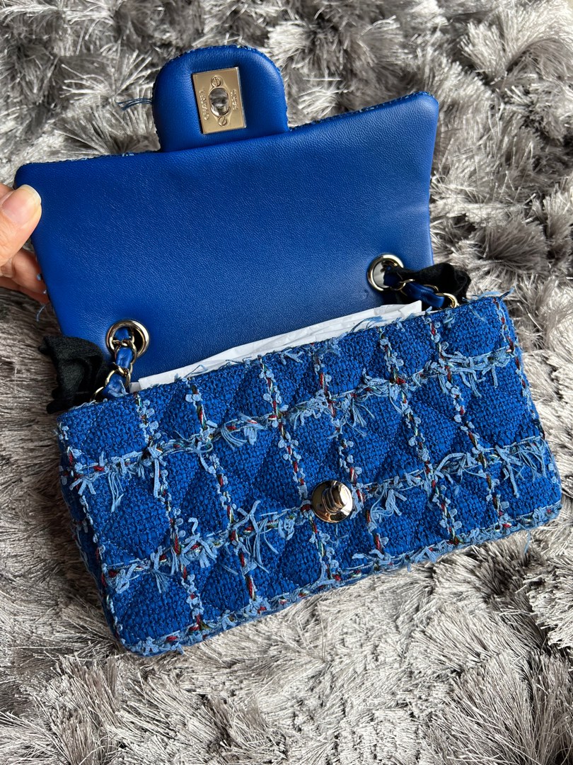 Chanel mini rectangular in Demin, Luxury, Bags & Wallets on Carousell