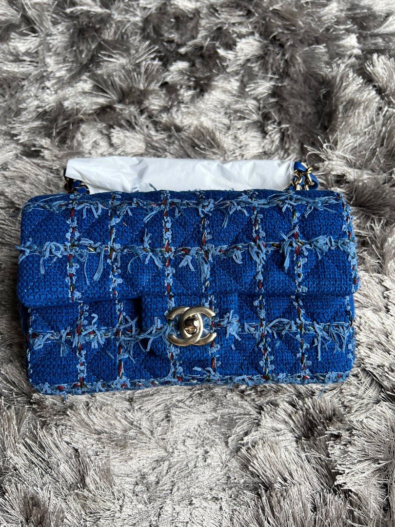 Chanel mini rectangular in Demin, Luxury, Bags & Wallets on Carousell