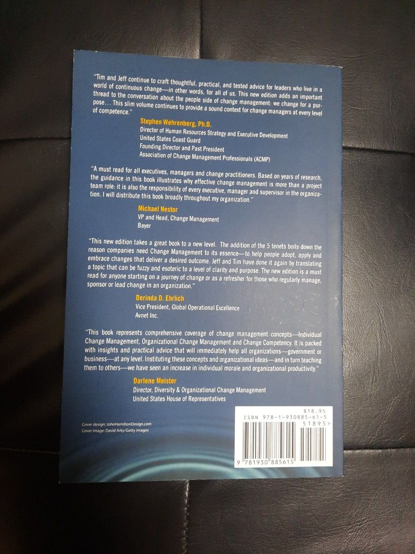 Change Management: The People Side of Change, Hobbies & Toys, Books ...