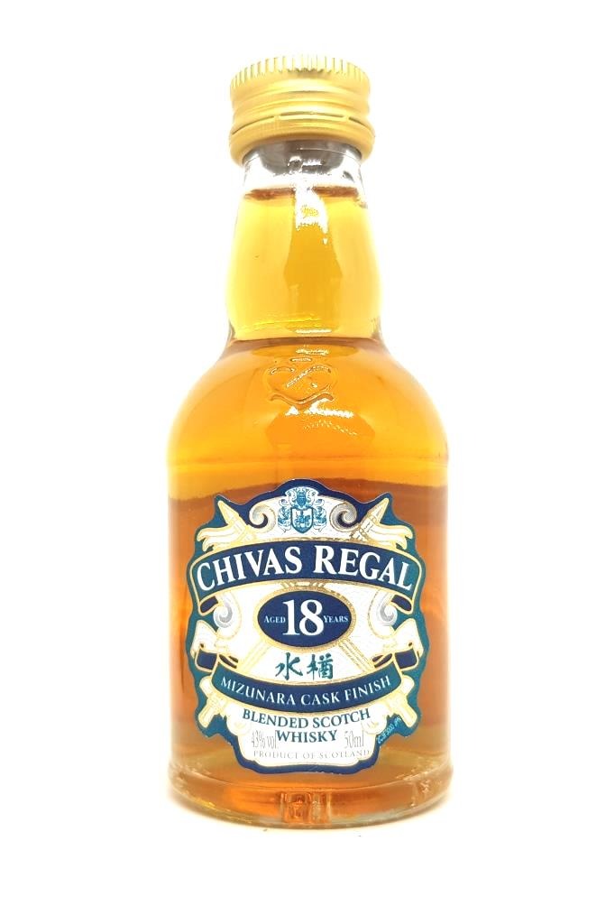Chivas Regal 18 Years Old Mizunara Finish Whisky 50ml 5cl Miniature ...