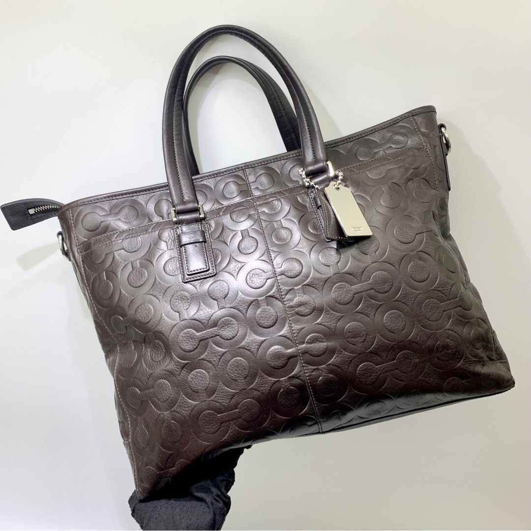 COACH 70253 BROWN LEATHER 2 WAY BAG 227026255 @, Women's Fashion, Bags ...