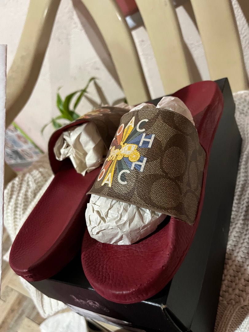 Coach slides, Luxury, Sneakers & Footwear on Carousell