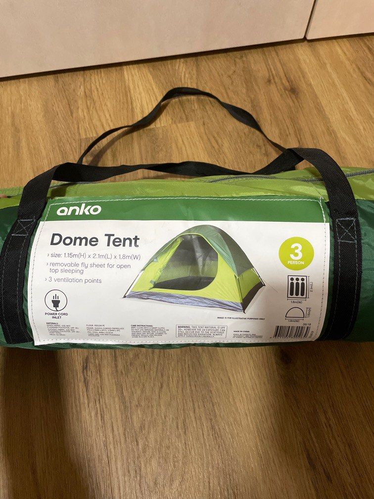 Compact 3 men dome camping tent Anko brand , Sports Equipment, Other ...