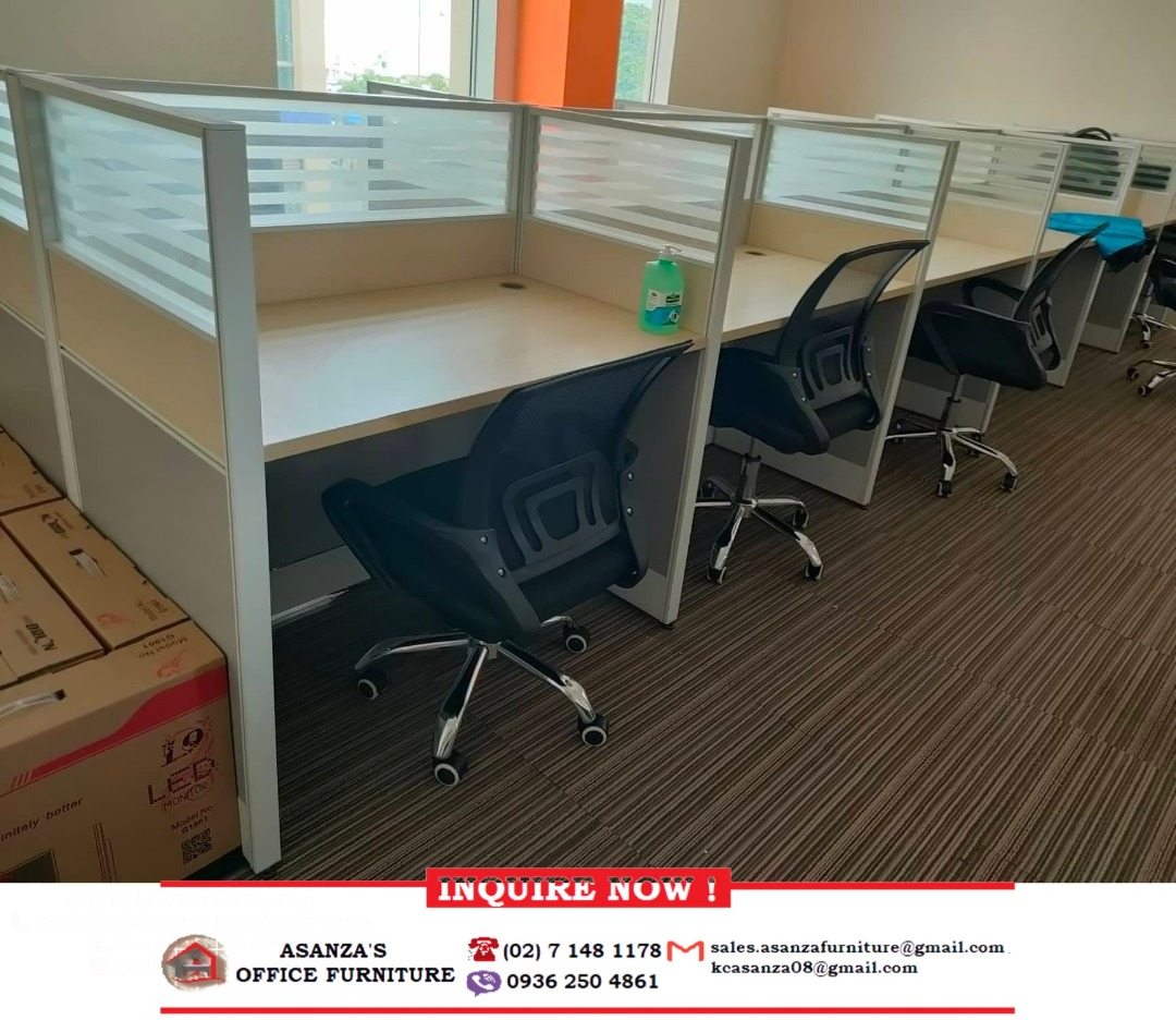 CUBICLE-WORKSTATION-PARTITION (FABRIC WITH GLASS), Furniture & Home ...