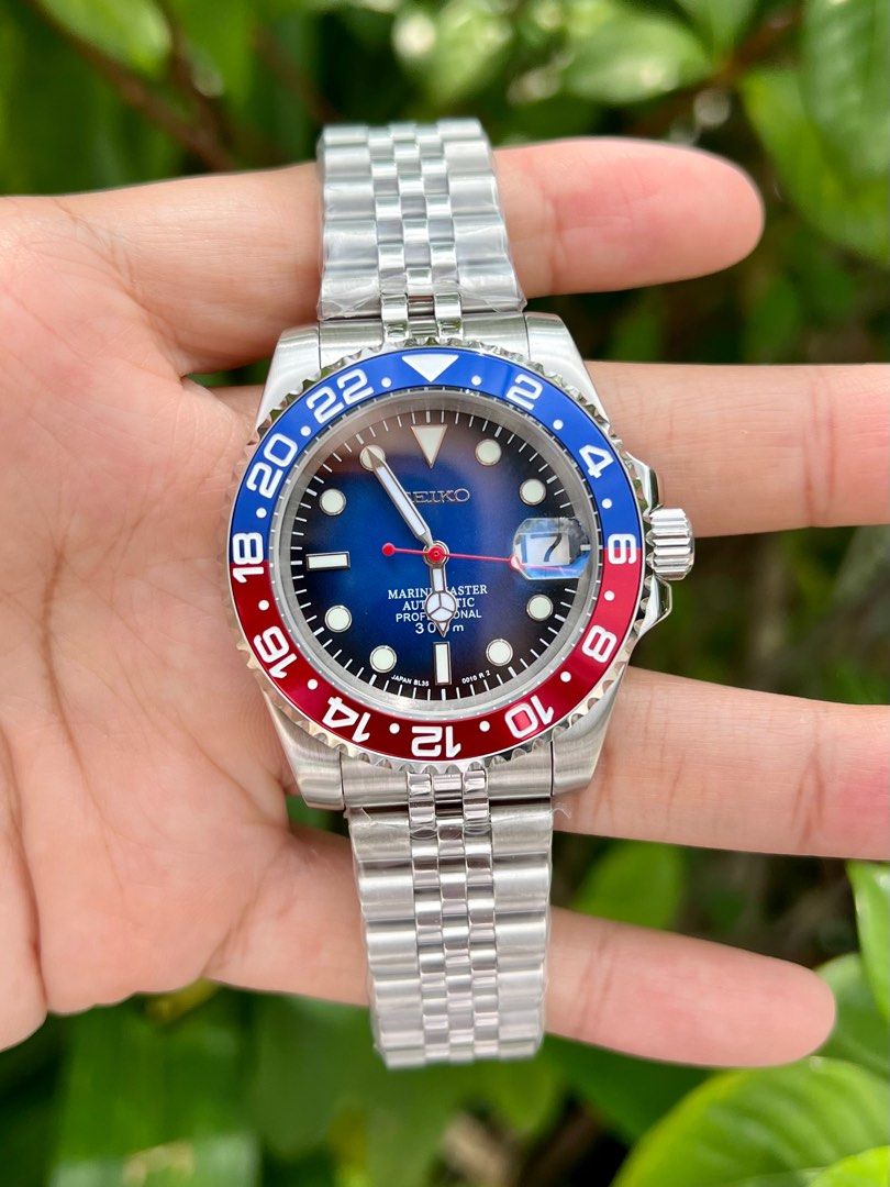 Custom Seiko Pepsi Mod (NH35 Automatic movement), Men's Fashion, Watches & Accessories, Watches ...