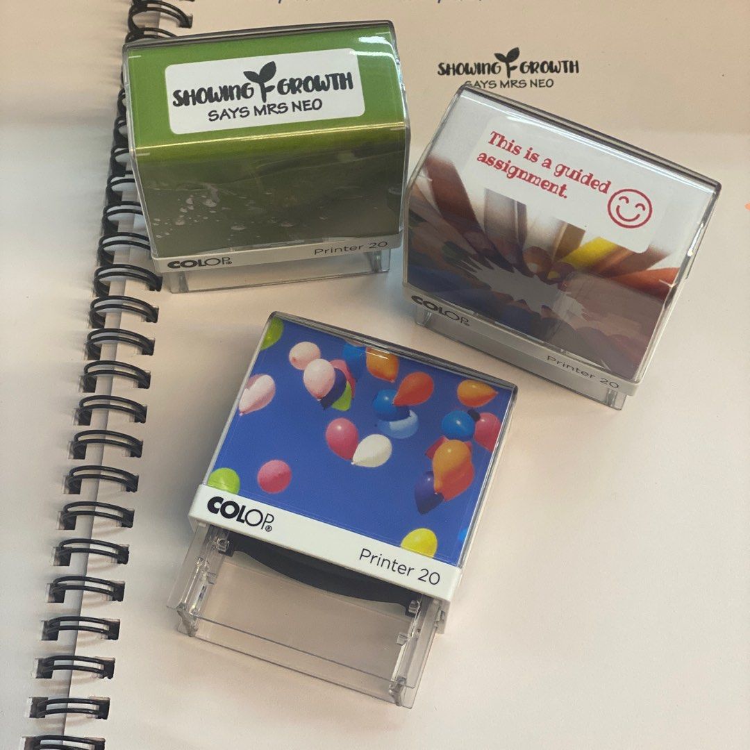 Customisable Teacher Stamps | Self-Inking | Refillable, Hobbies & Toys ...