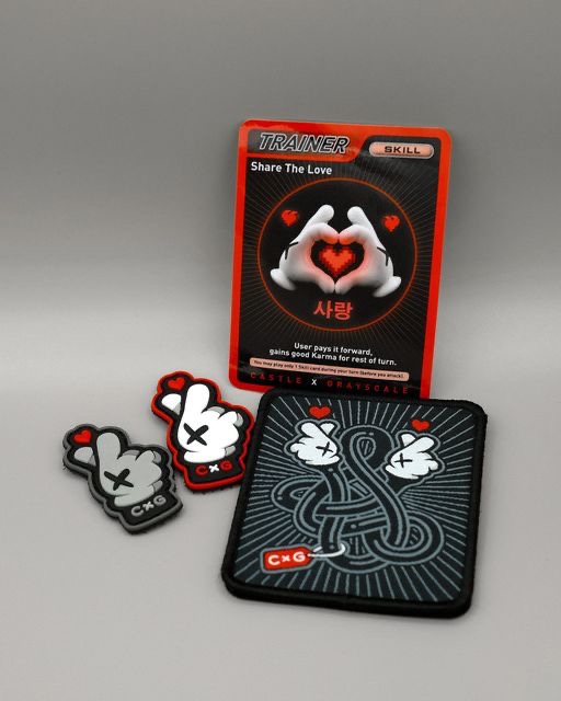 CxG Castle x Grayscale Spread the Love Patch, Everything Else on Carousell