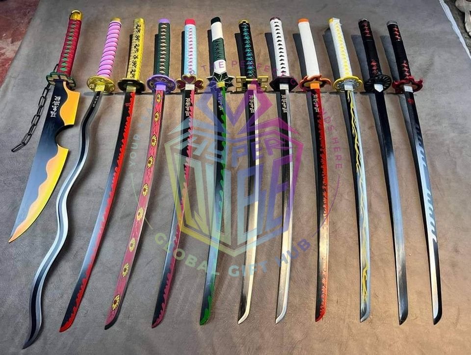 Demon Slayer Tanjiro Version 2 Sword, 1045 Carbon Steel Sword, Hobbies ...