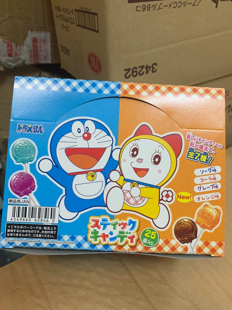 （預訂）Doraemon Pop Candy 叮噹造型波板糖, 嘢食 & 嘢飲, 包裝食物&即食食物 - Carousell