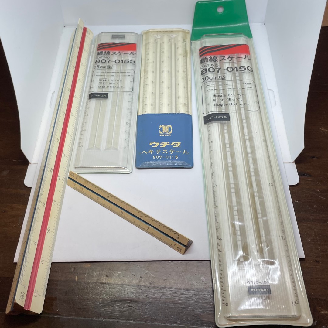 Drafting rulers proportional ruler assorted, Hobbies & Toys, Stationery ...