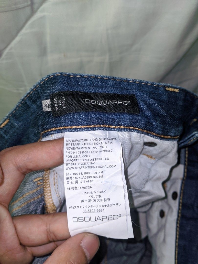 DSQUARED PAINT SPLATTER DENIM JEANS, Men's Fashion, Bottoms, Jeans on ...