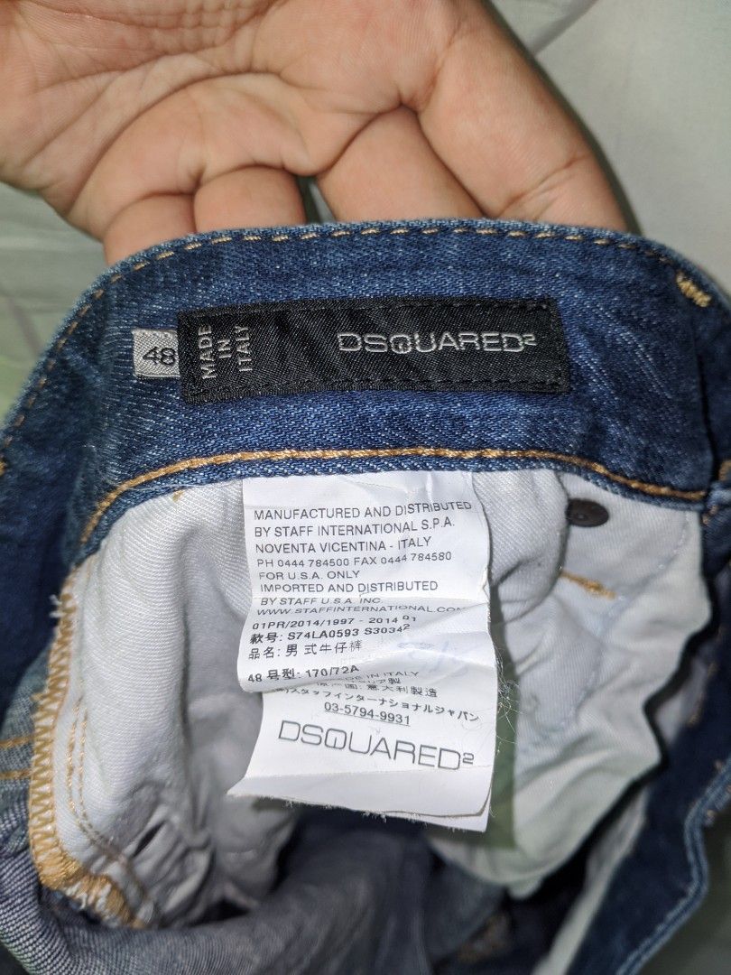 DSQUARED PAINT SPLATTER DENIM JEANS, Men's Fashion, Bottoms, Jeans on ...