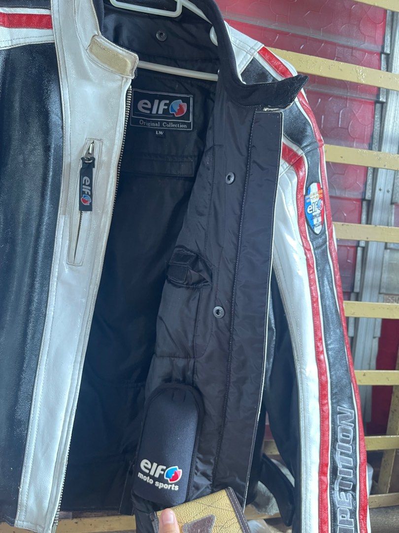 Elf Racing motorcycle leather jacket, Men's Fashion, Coats, Jackets and ...