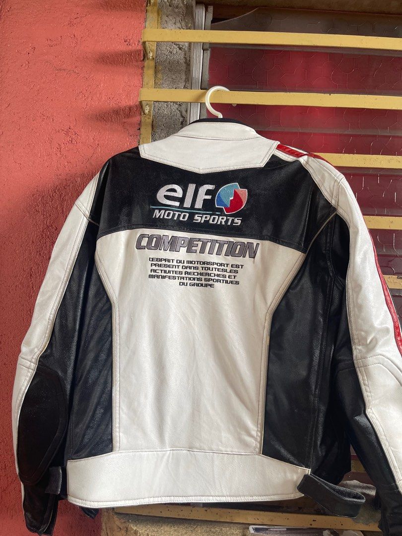 Elf Racing motorcycle leather jacket, Men's Fashion, Coats, Jackets and ...