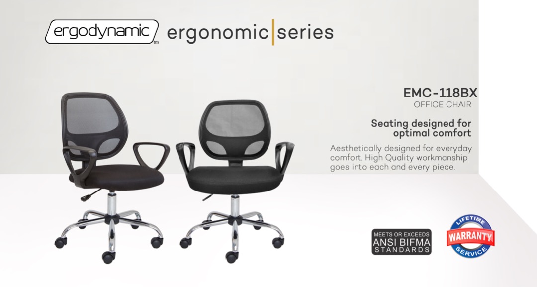 Ergodynamic EMC-118BX Mesh Call Center Chair, Office Chair, Home ...