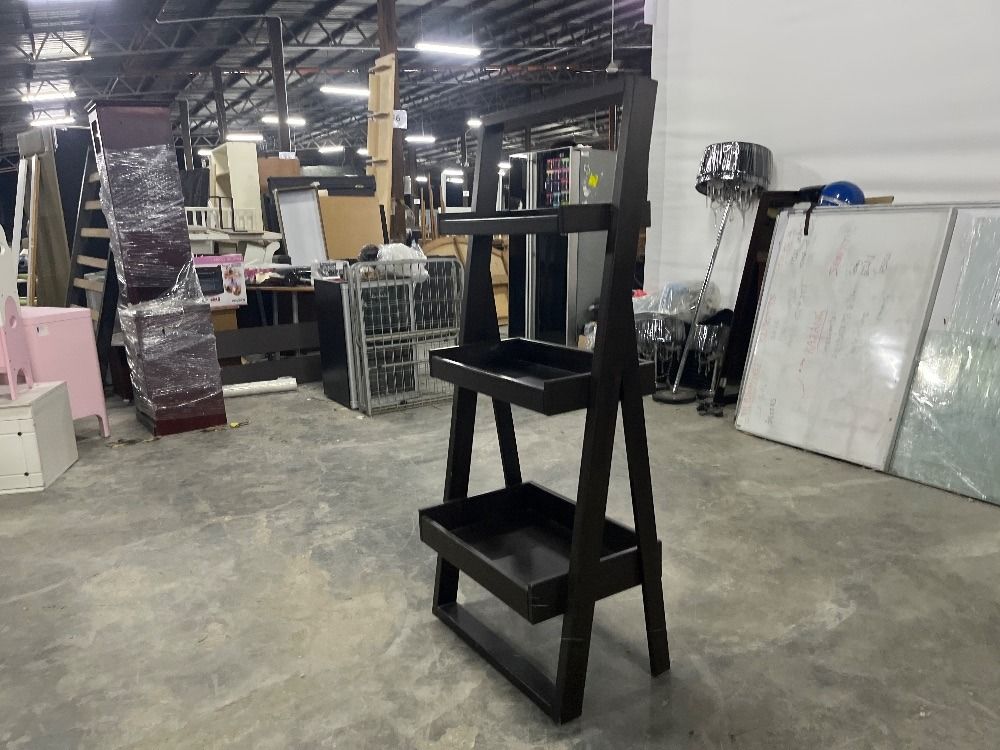 (F20028150) Solid Wood 3-Tier Display Shelf / Rak Paparan 3 Tingkat ...