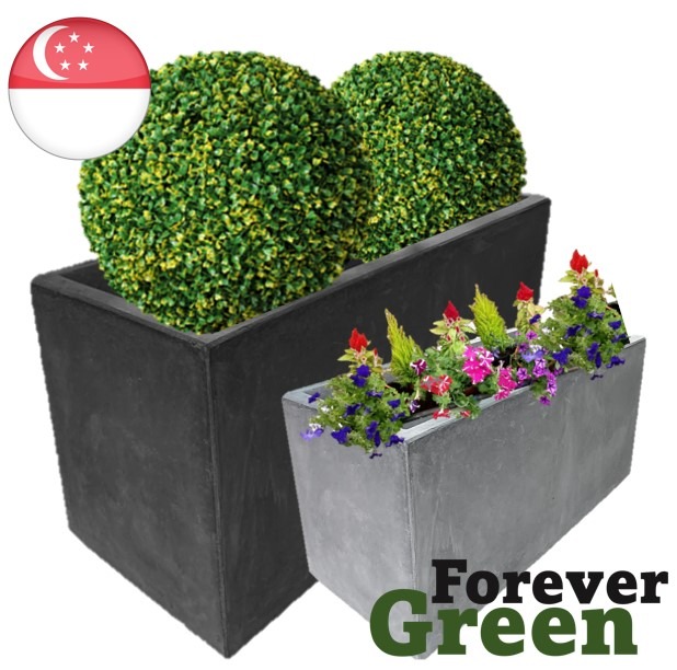 [FREE DELIVERY] Cement Big Long Planter Pot Box Fiber Glass, Furniture ...