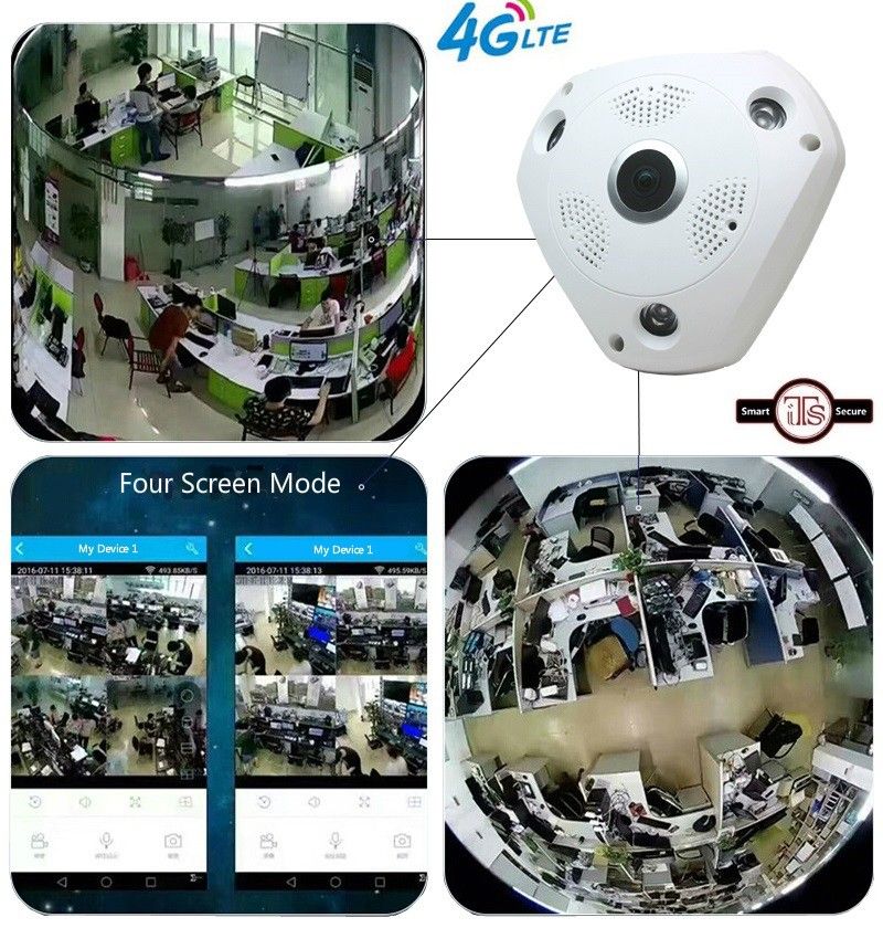 Full view WIFI 360 Degree Panoramic IP Camera 2MP CCTV 3D VR Video Cam ...