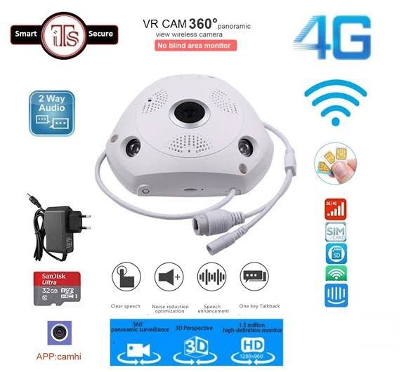 Full view WIFI 360 Degree Panoramic IP Camera 2MP CCTV 3D VR Video Cam Indoor Home Security CCTV ...