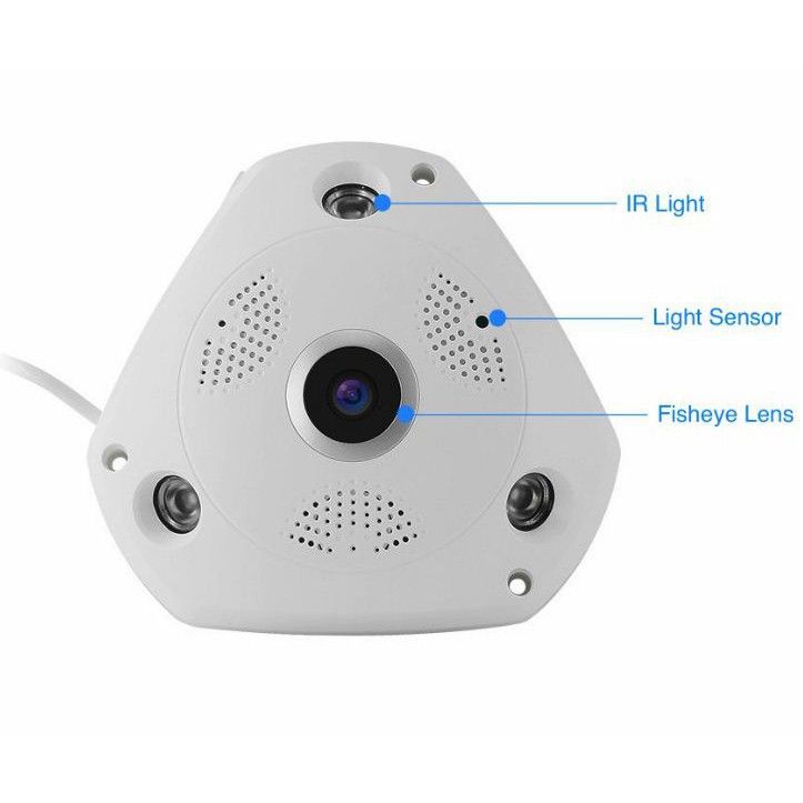Full View WIFI 360 Degree Panoramic IP Camera 2MP CCTV 3D VR Video Cam ...