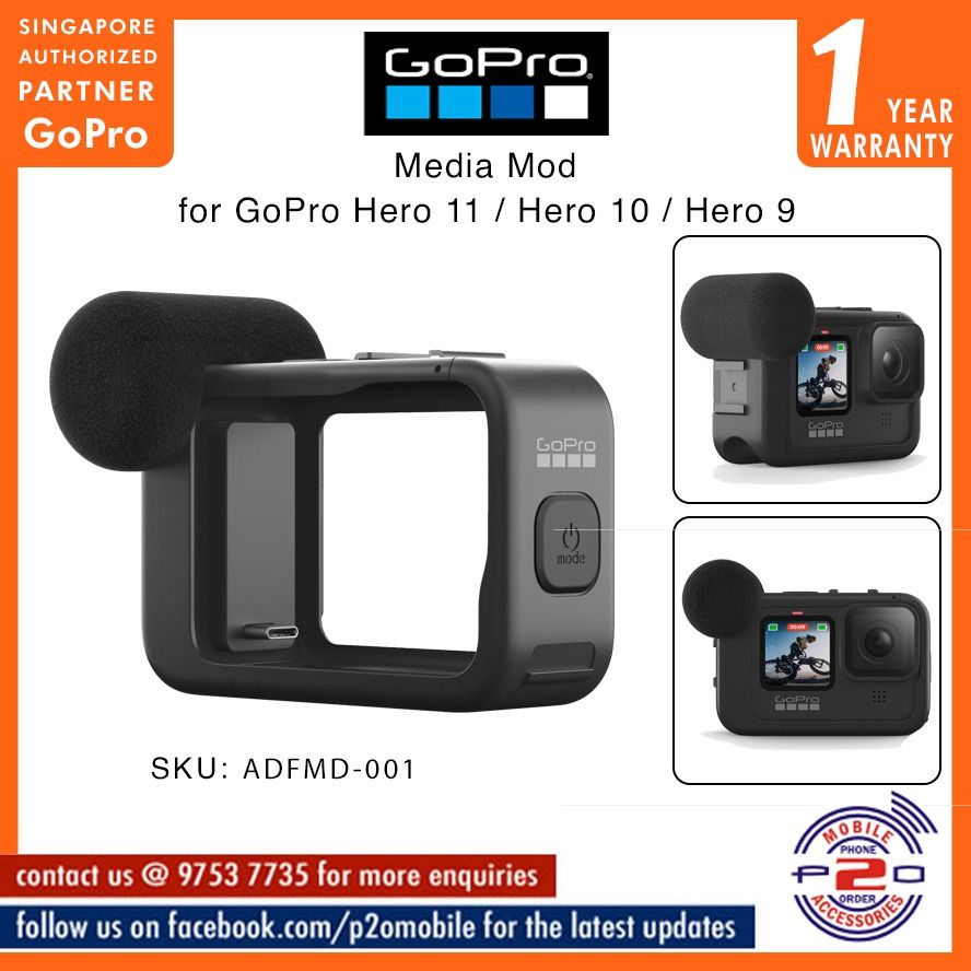 GoPro Media Mod for GoPro HERO11 / HERO10 / HERO9 (Hero 11 / Hero 10 ...