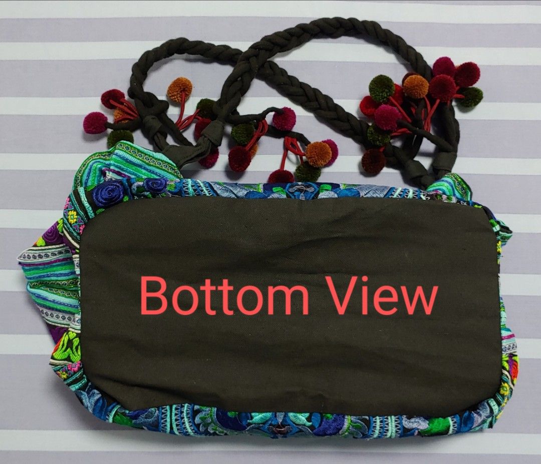 Hand made Thai tribal embroidery tote bag, Women's Fashion, Bags ...