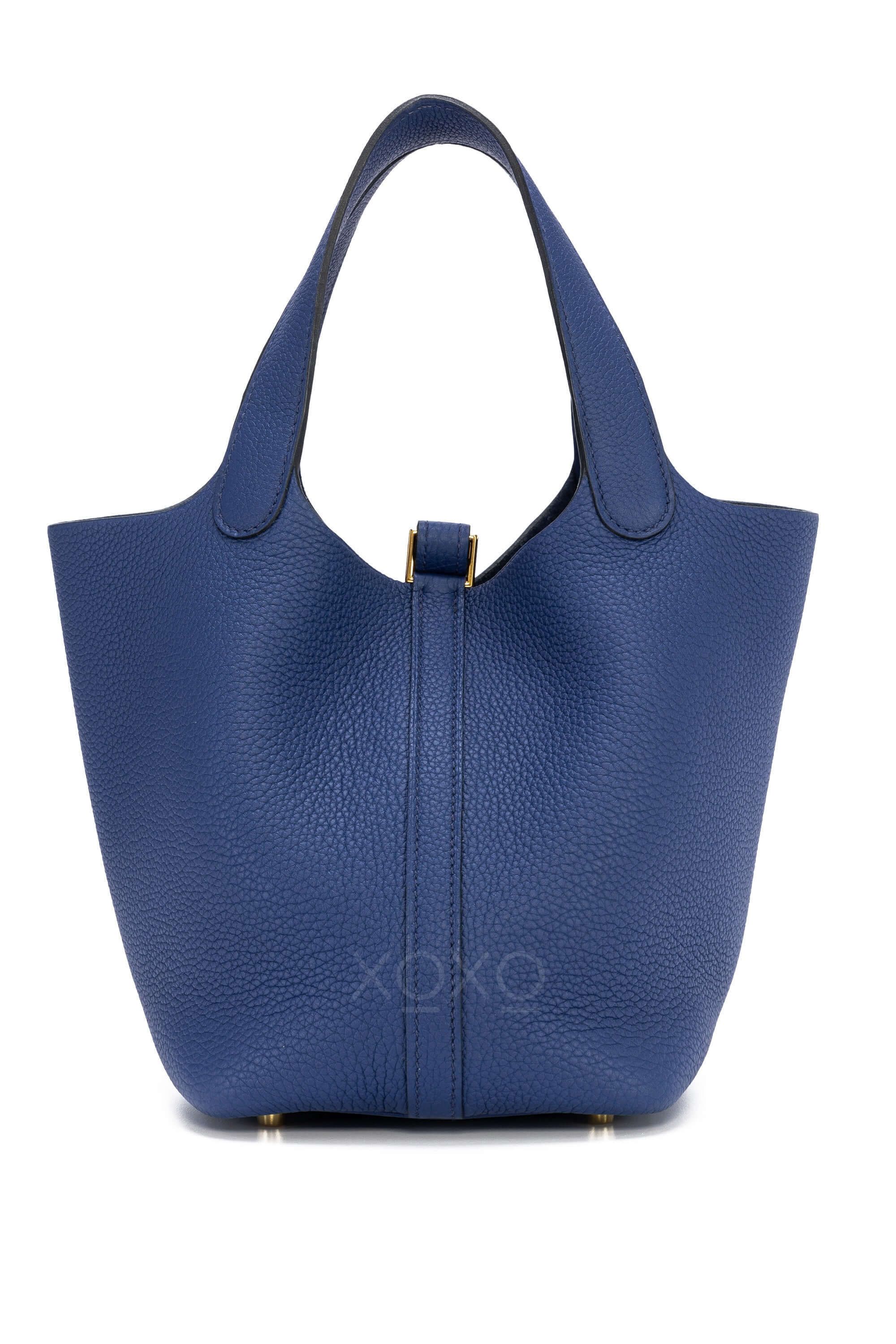 Hermes Picotin 18 Maurice Leather Blue oxluxe, Luxury, Bags & Wallets ...
