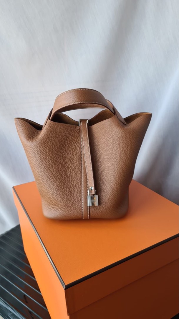 Hermes Picotin - gold color - phw, Fesyen Wanita, Tas & Dompet di Carousell
