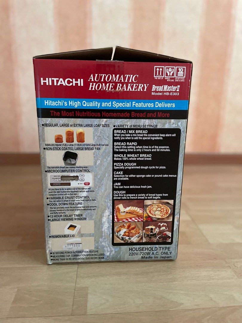 Hitachi Automatic Home Bakery Bread Master Ii Model Hb E303 Tv Home
