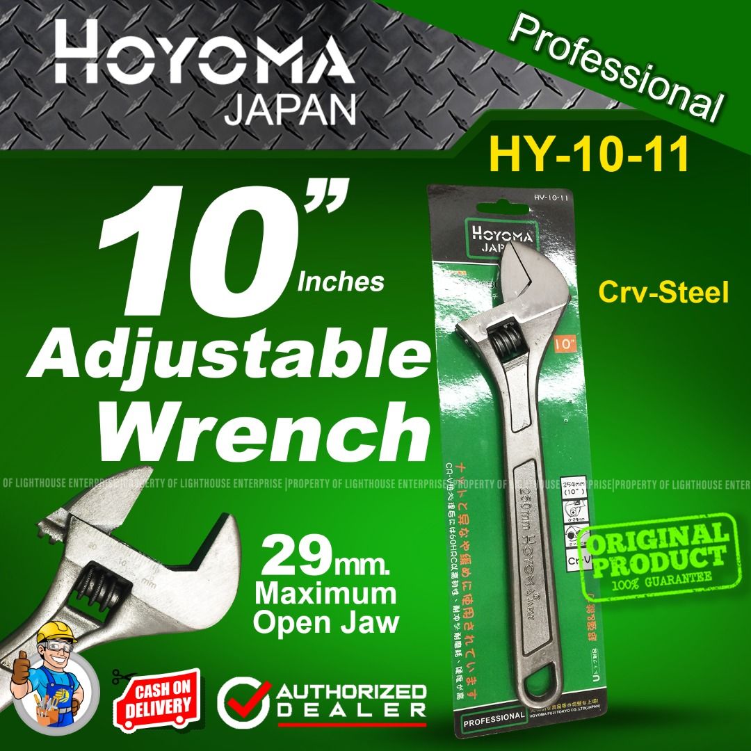 HOYOMA Japan Adjustable Wrench / Catala (10") LIGHTHOUSE ENTERPRISE ...
