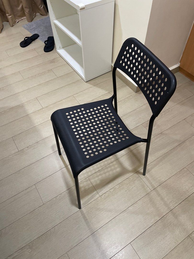 Ikea adde chair black, Furniture & Home Living, Furniture, Chairs on ...