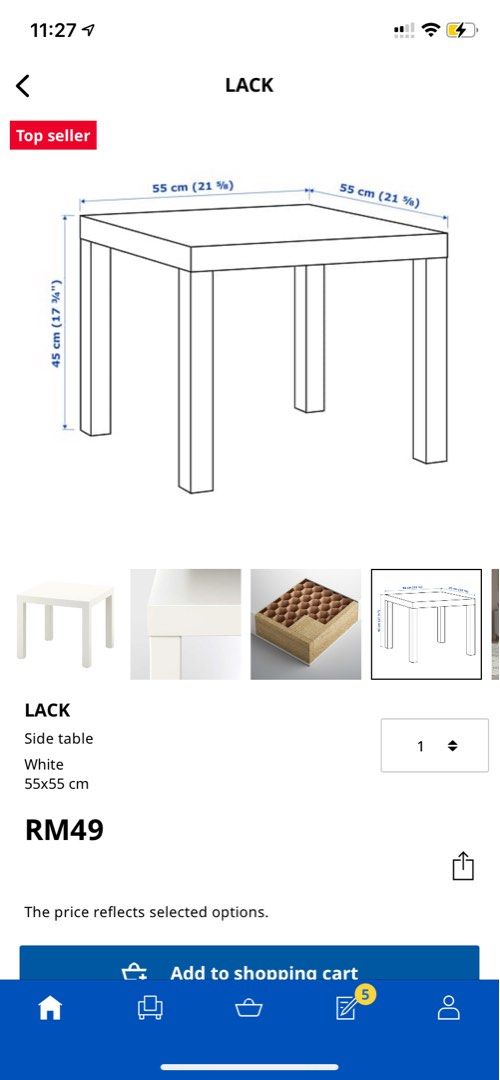 IKEA LACK TABLE, Furniture & Home Living, Furniture, Other Home ...