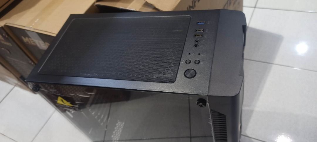 Inplay Meteor 03 ATX MicroATX Mini ITX Tempered Glass PC Case Black ...