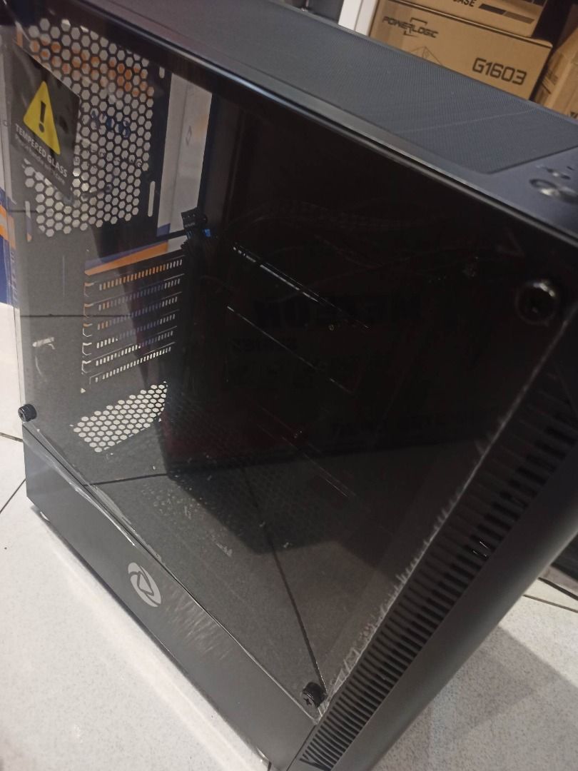 Inplay Meteor 03 ATX MicroATX Mini ITX Tempered Glass PC Case Black ...