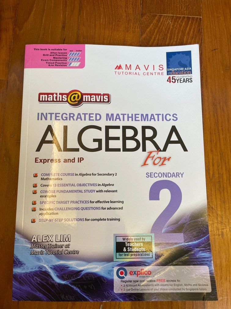 Integrated Maths -Algebra for Sec 2, Hobbies & Toys, Books & Magazines ...