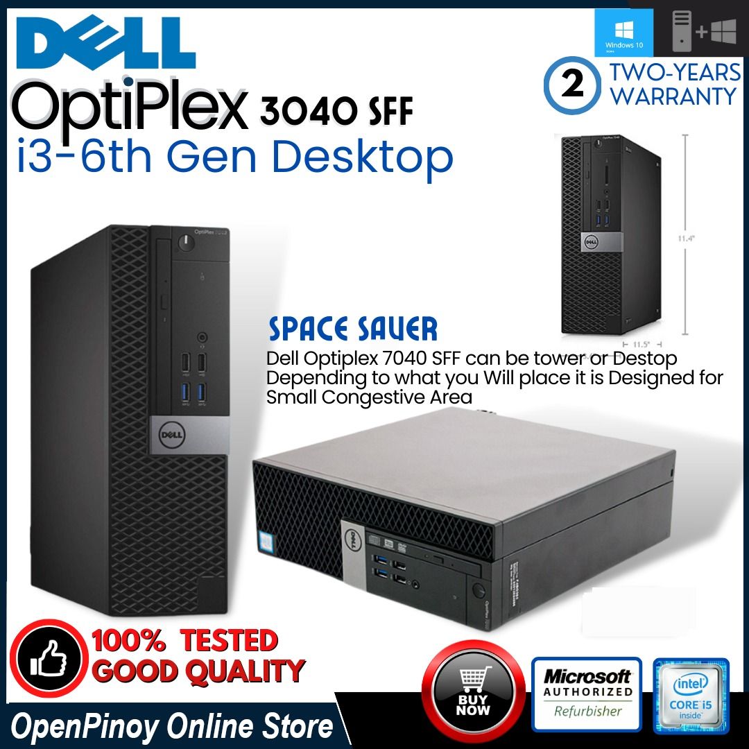 Intel Core CORE i3-6100 3.7GHz Processor with Dell OptiPlex 3040 SFF ...