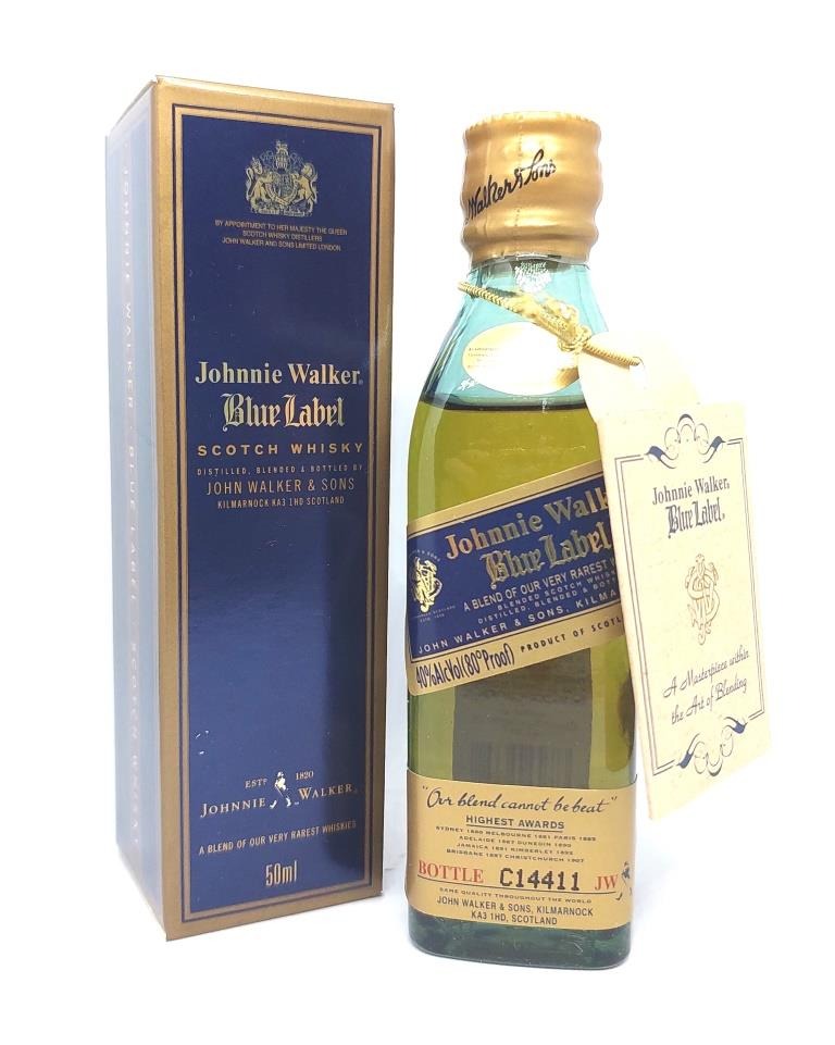 Johnnie Walker Blue Label Whisky 50ml 5cl Miniature With Box, Food ...