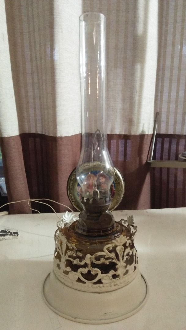 Lampu meja atau lampu oblek knir kuningan siap pakai., Antik, Lainnya ...