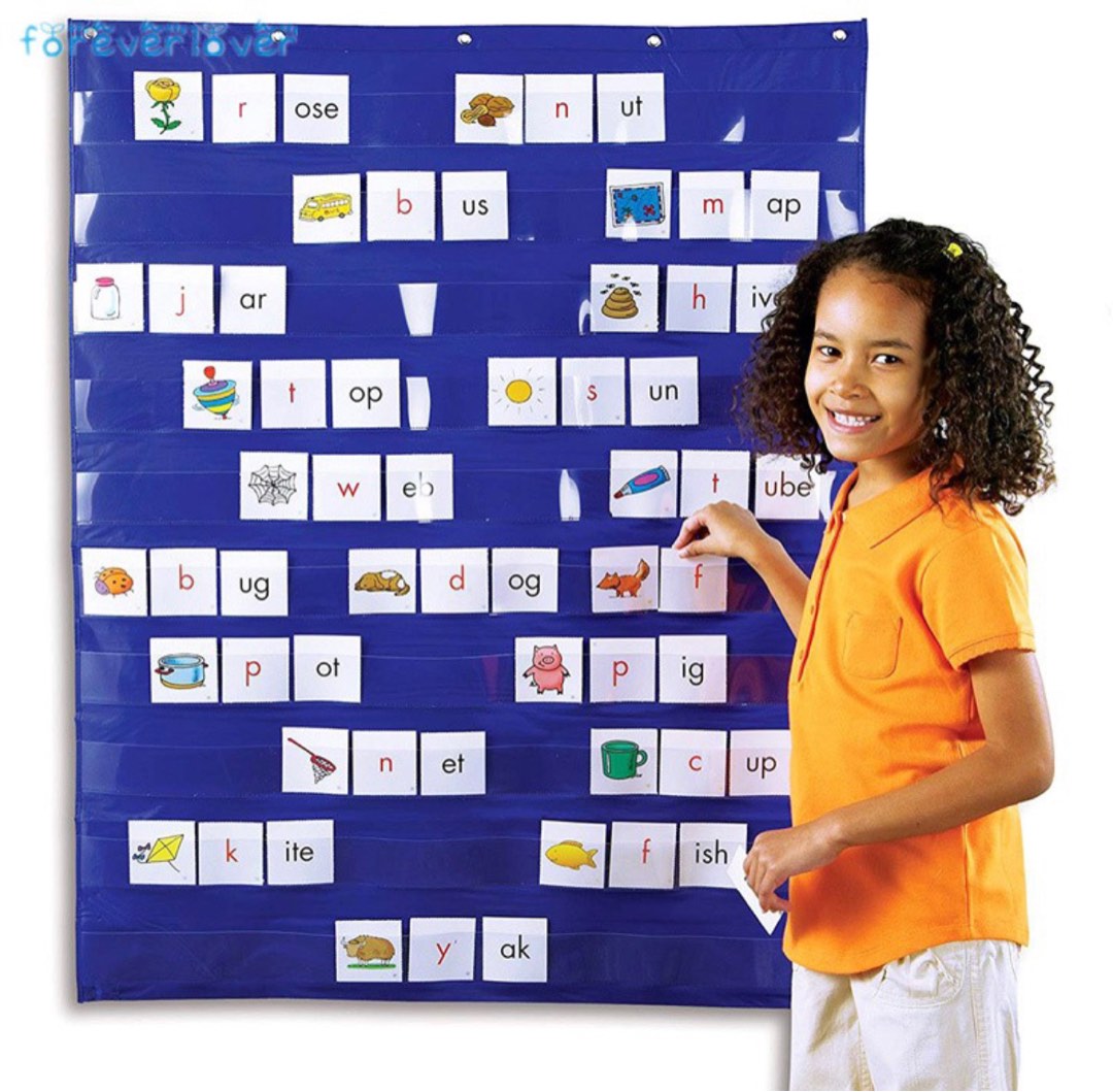 Learning Resources Standard Pocket Chart Education for Home Scheduling ...