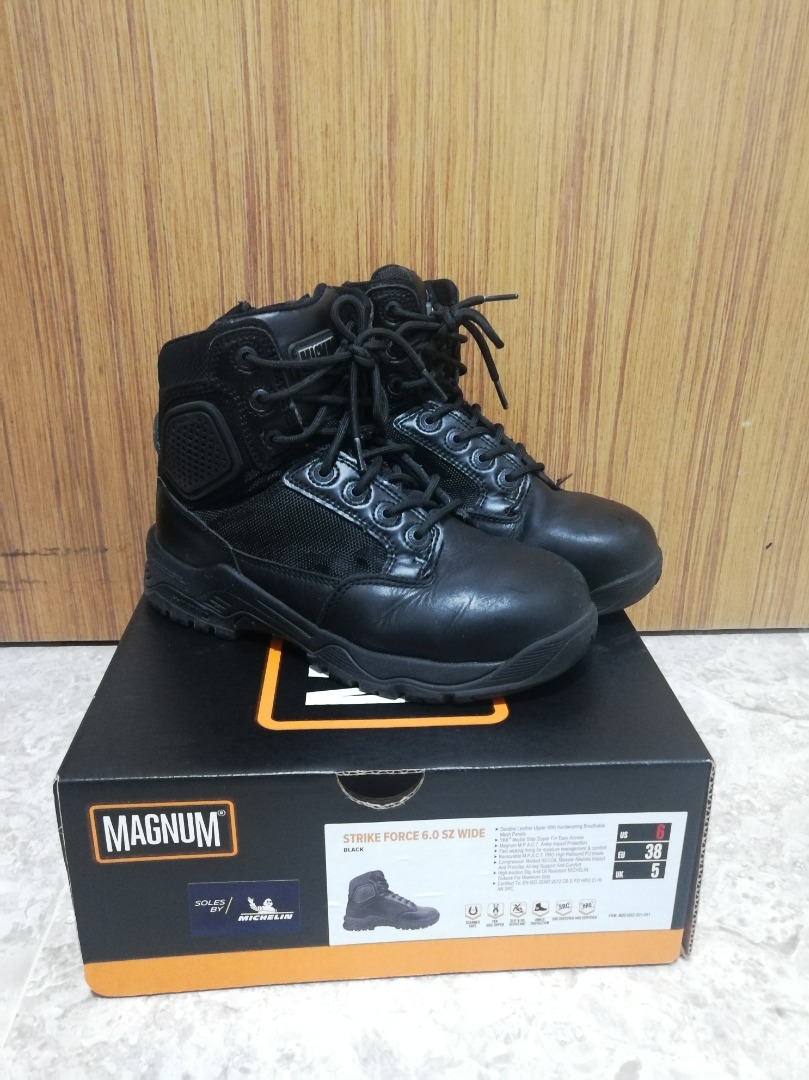 MAGNUM STRIKE FORCE 6.0 SZ WIDE (BLACK) * SOLES BY MICHELIN*, Men's ...