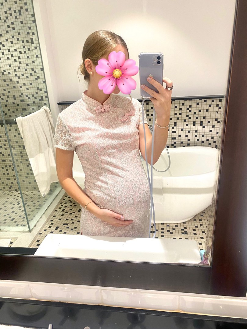 Maternity cheongsam, Women's Fashion, Maternity wear on Carousell