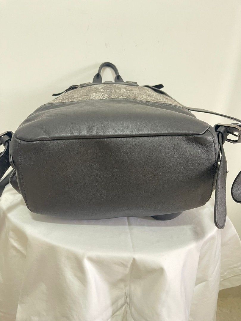 MCM Snake Leather Backpack, Men's Fashion, Bags, Backpacks on Carousell