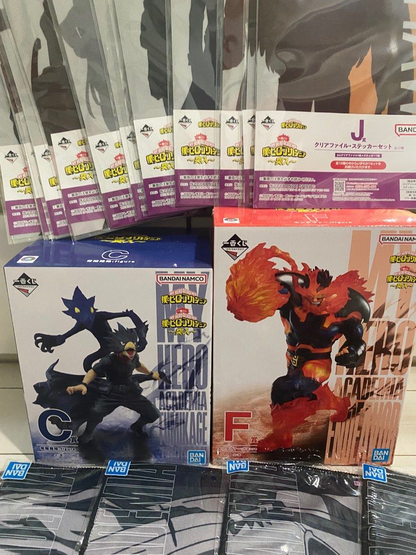 MHA rushing kuji / MHA kuji - tokoyami figure, Endeavour figure, twice ...