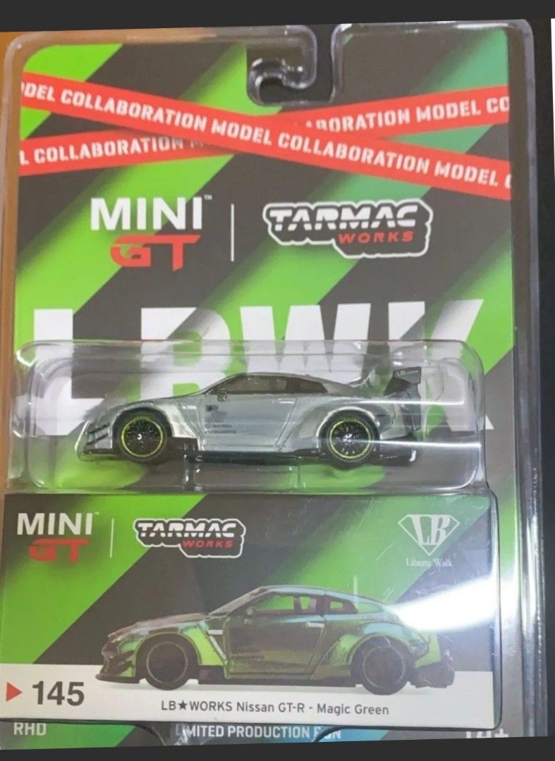 Mini GT 1/64 LB Works Nissan GT-R R35 Type 2 Rea Wing Magic Green RHD ...