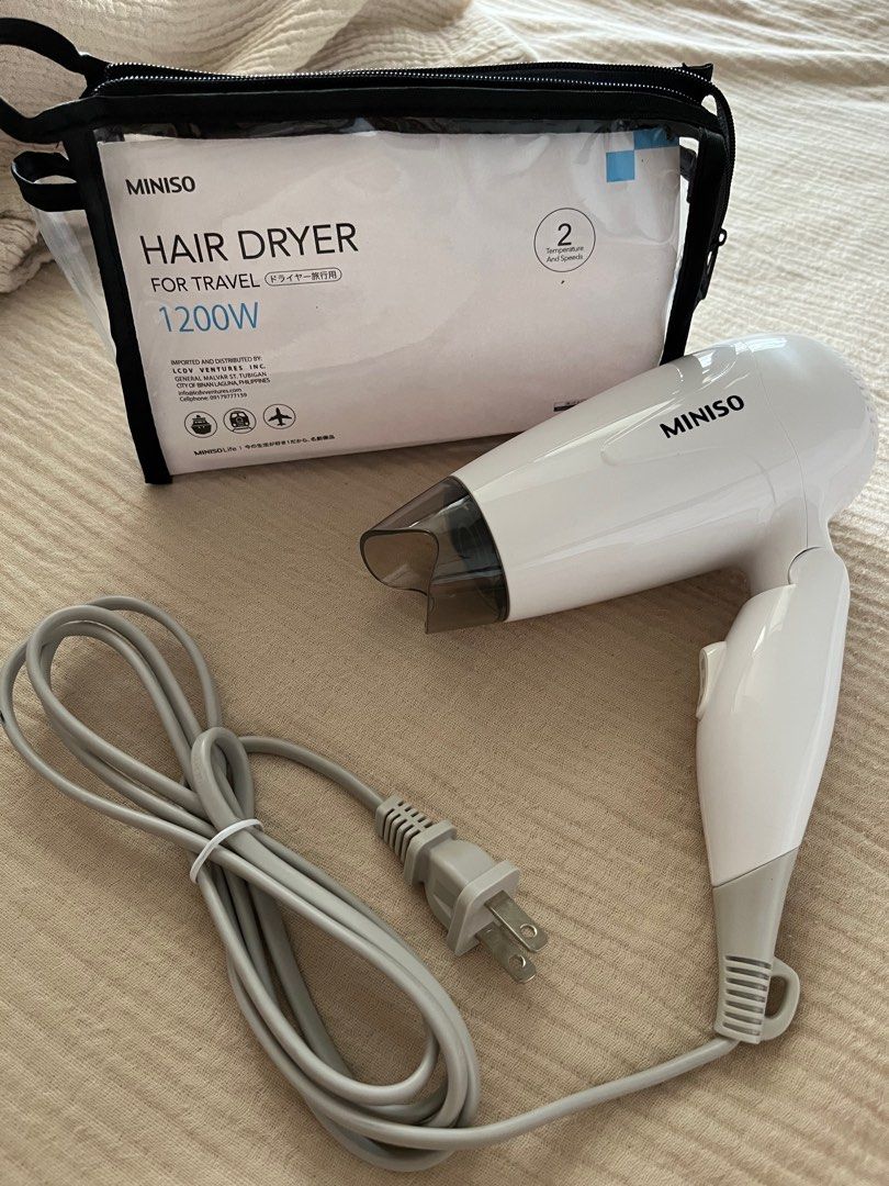Miniso Hair Dryer for travel 1200W, Beauty & Personal Care, Hair on ...