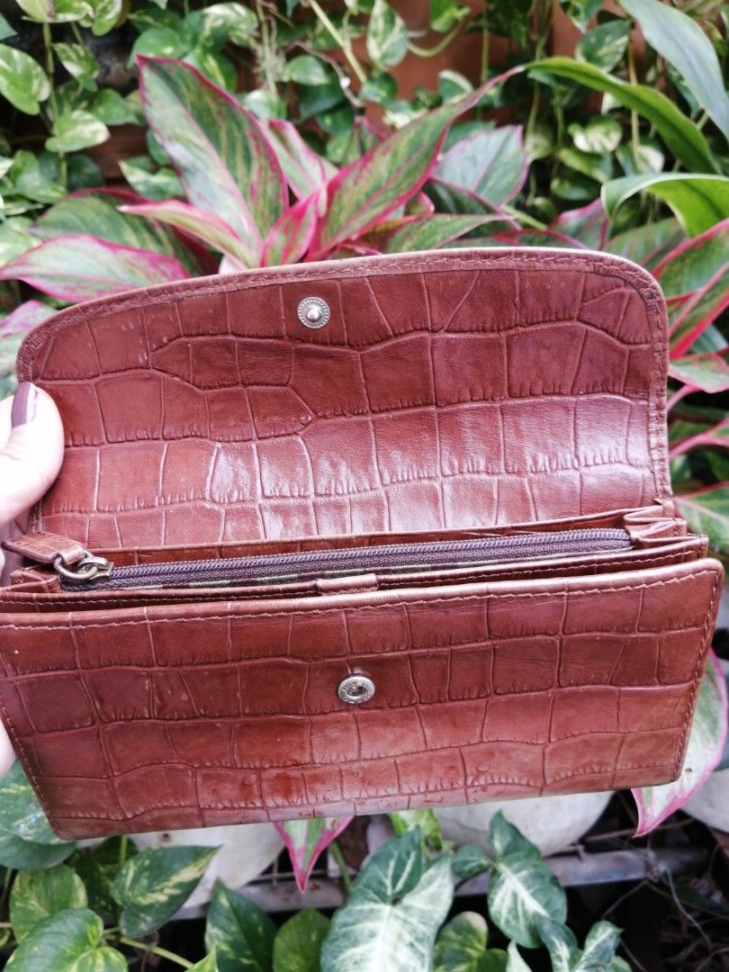 Monsac Croc Long Wallet, Women's Fashion, Bags & Wallets, Wallets ...