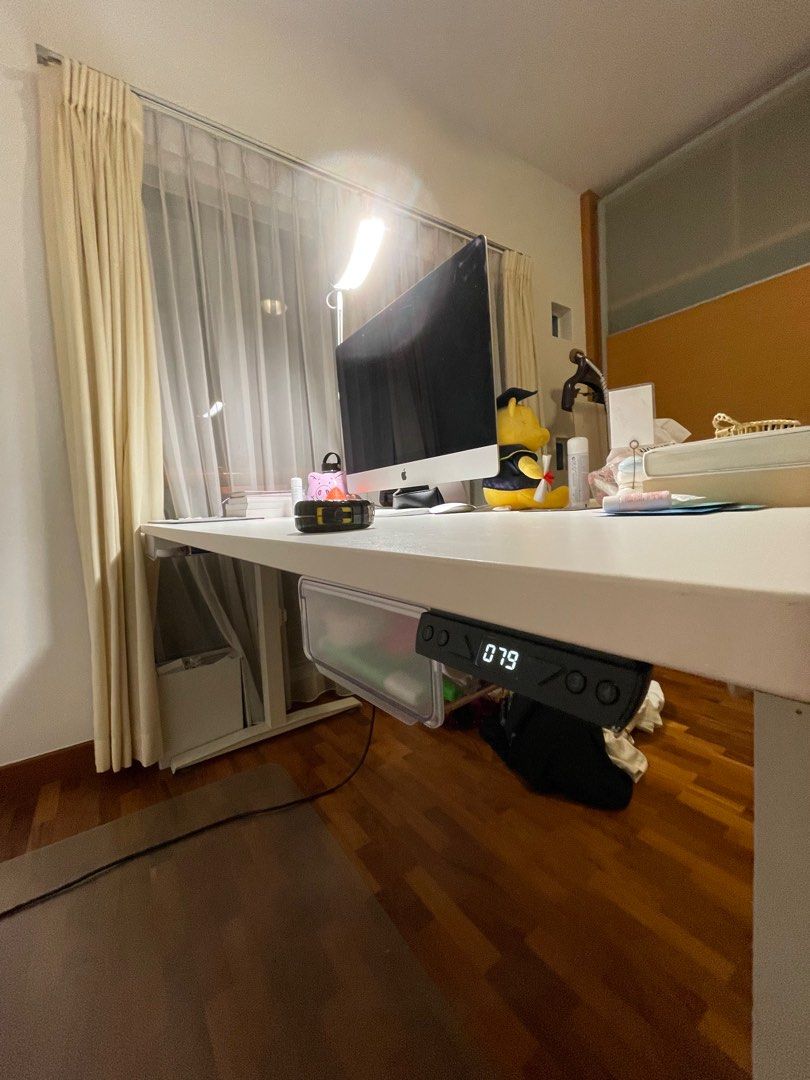 Motorised adjustable study table or office desk, Furniture & Home ...